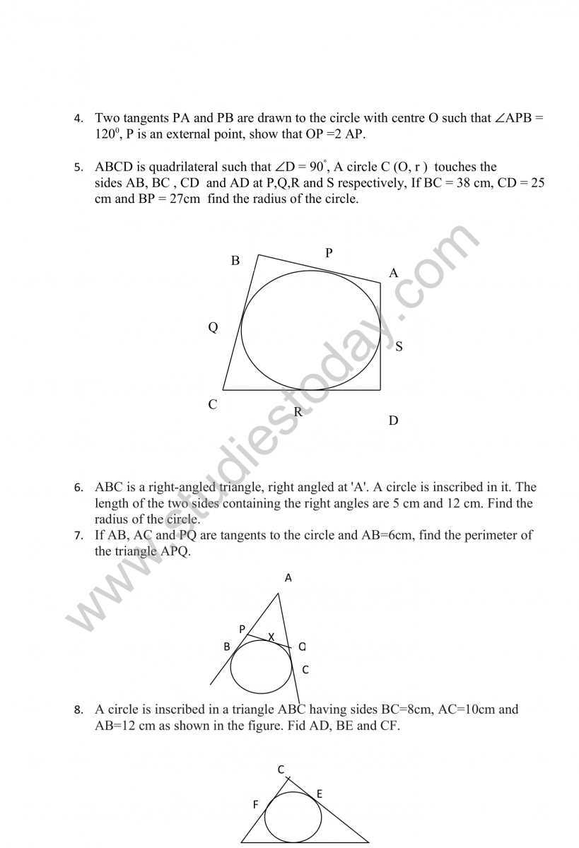 CBSE Class 10 Maths HOTs Question Bank Set C